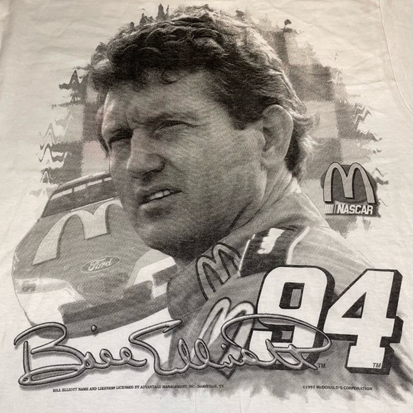 Shirts | 199697 Bill Elliot Nascar X Mcdonalds Tshirt Mens Large | Poshmark